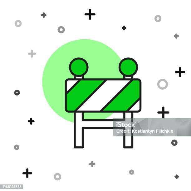 Contour Rempli Icône De Barrière Routière Isolée Sur Fond Blanc Symbole