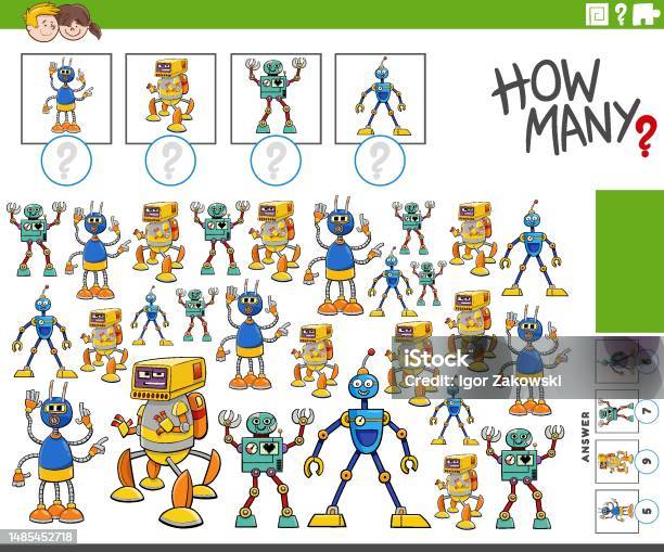 Combien De Personnages De Robots De Dessins Animés Comptent Lactivité
