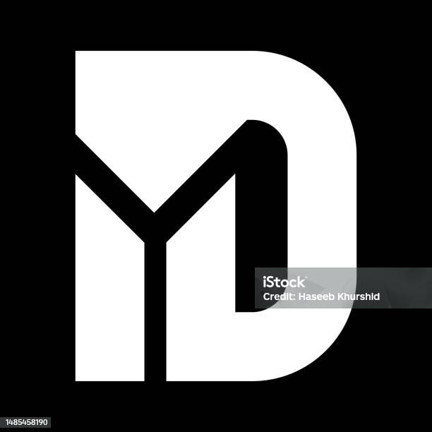 Logo Dm Minimal Icône Dune Lettre Md Sur Fond De Luxe Idée De Logo
