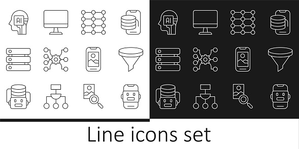 Set Line Chat Bot Funnel Or Filter Neural Network Server Data Humanoid
