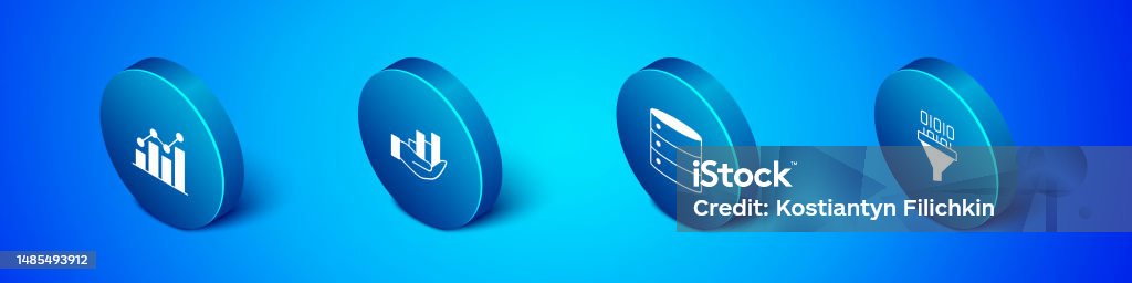 Set Isometric Pie Chart Infographic Server Binary Code And Icon Vector ... Set Isometric Pie Chart Infographic Server Binary Code And Icon Vector ...