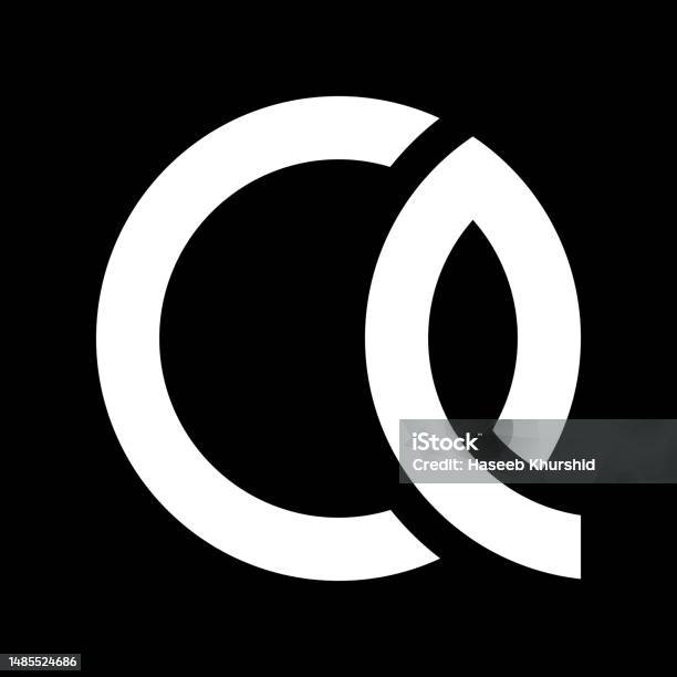Logo Qc Minimal Icône Dune Lettre Cq Sur Fond De Luxe Idée De Logo
