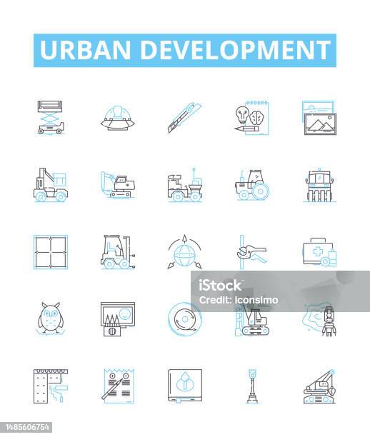 Urban Development Vector Line Icons Set Urban Development Cities ... Urban Development Vector Line Icons Set Urban Development Cities ...