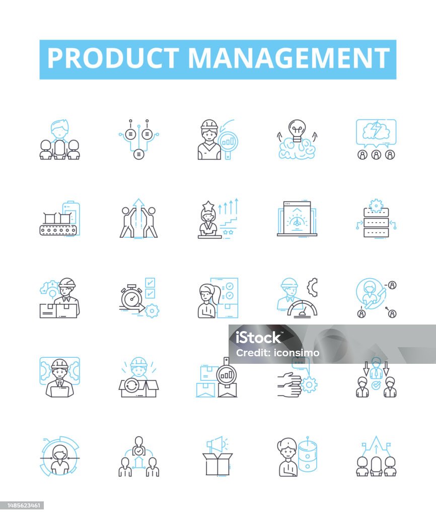 Product Management Vector Line Icons Set Product Management Planning