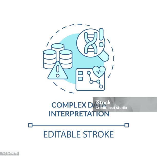 Ilustración de Interpretación De Datos Complejos Icono De Concepto ... Ilustración de Interpretación De Datos Complejos Icono De Concepto ...