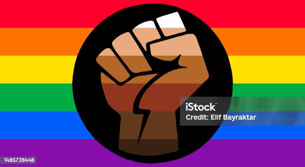 Lgbtq Rights Pride Flag Of Queer People Of Color Flag Vector Stock