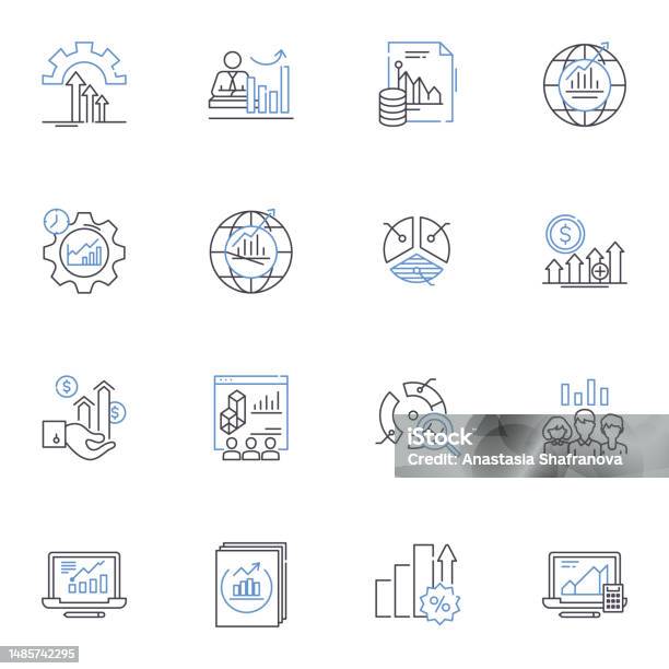 Tabulating Line Icons Collection Calculation Tallying Counting