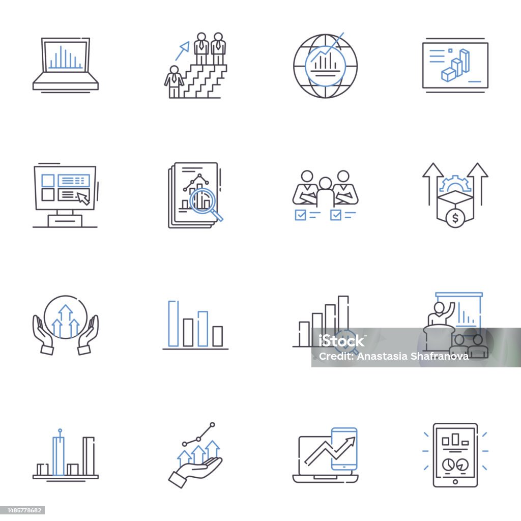 Tallying Line Icons Collection Counting Summing Tabulating Calculating Enumerating Reckoning