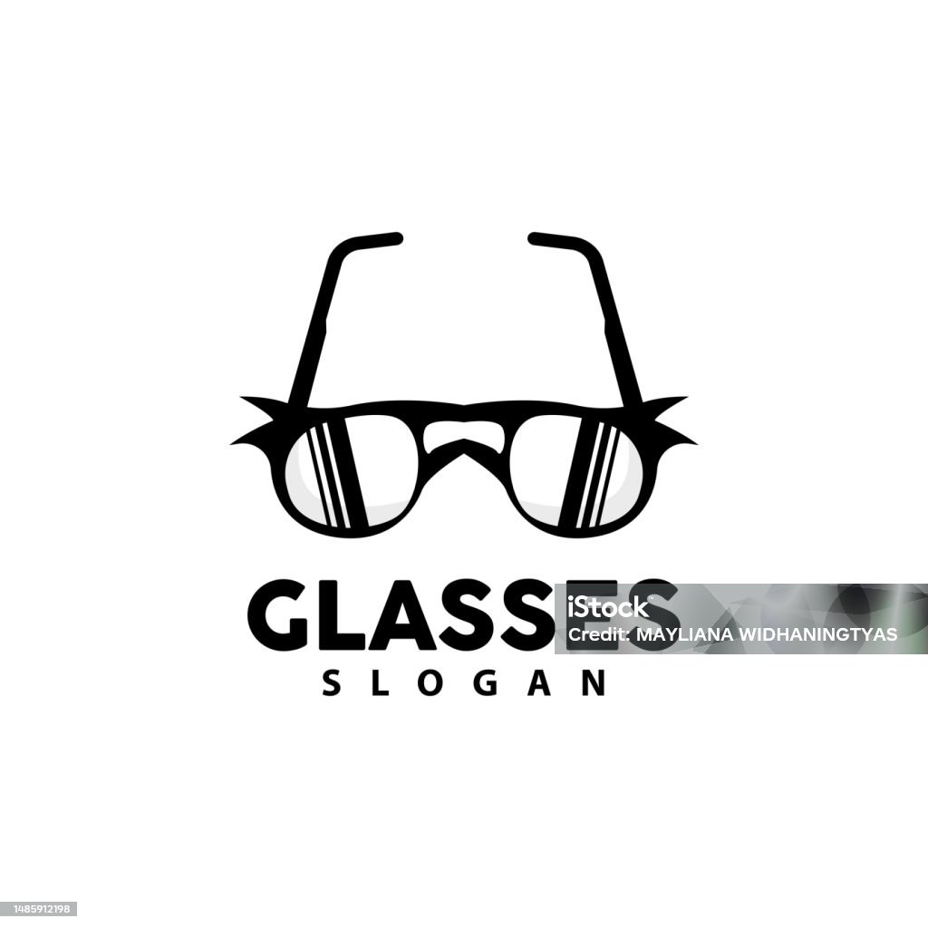 Glasses Logo Optic Fashion Vector Icon Illustration Template Simple