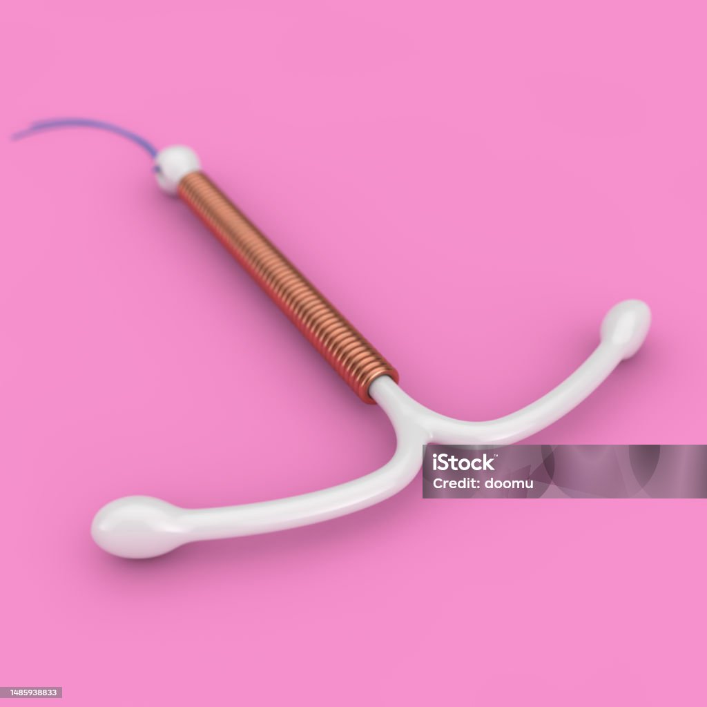 Birth Control Concept T Shape Iud Copper Intrauterine Device 3d
