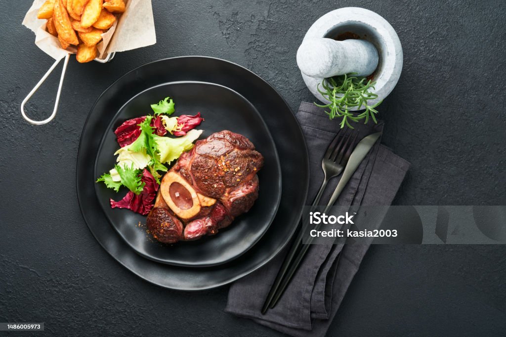 Steak Osso Buco Irisan Daging Sapi Panggang Osso Buco Atau Steak Daging
