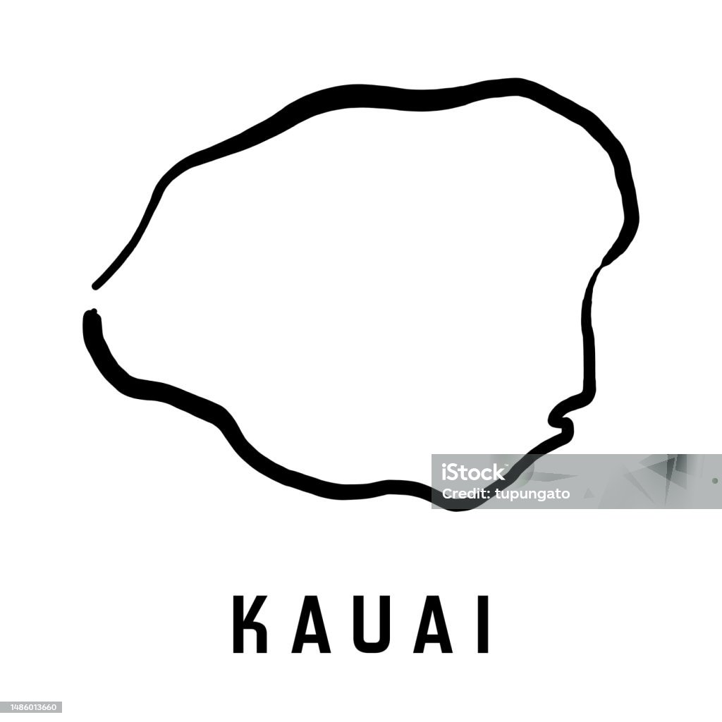 Kauai Island Simple Outline Vector Map Stock Illustration - Download ... Kauai Island Simple Outline Vector Map Stock Illustration - Download ...