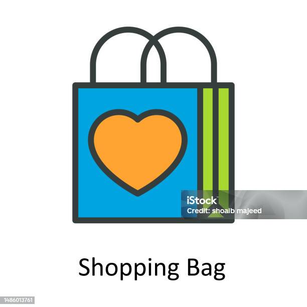 Panier Panier Vector Fill Contour Icônes Stock Simple Dillustration