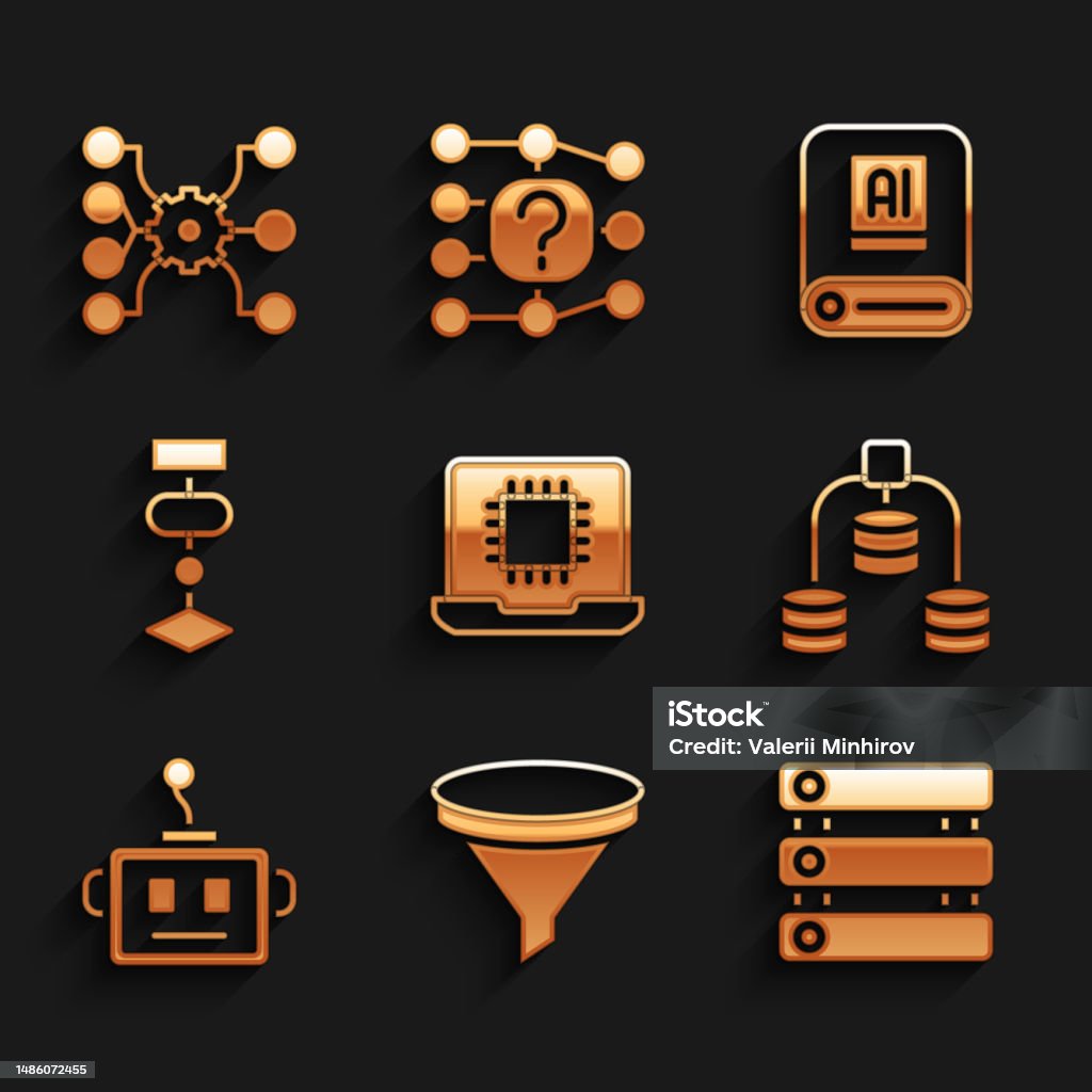 Set Processor Cpu Funnel Filter Server Data Artificial Intelligence Robot Algorithm Ai And