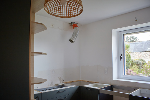 A Modern Kitchen Under Renovation Stock Photo - Download Image Now ... A Modern Kitchen Under Renovation Stock Photo - Download Image Now ...