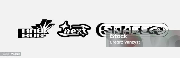 Vector Graphic Assets Set Bold Modern Shapes Stock Illustration