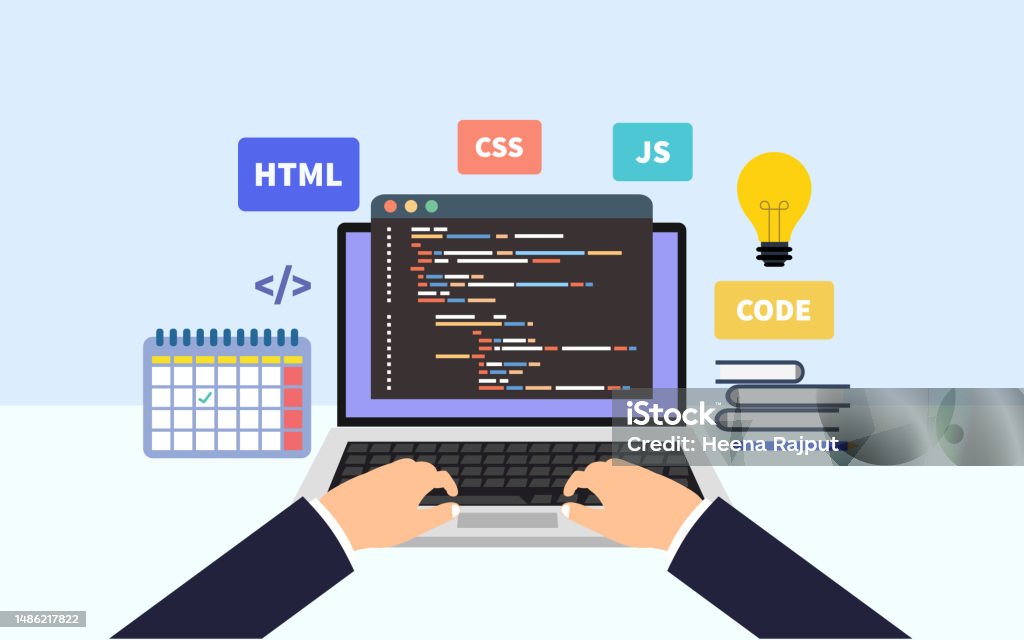 Vetores De Código Do Desenvolvedor Para Clientes E Mais Imagens De Aprender Aprender