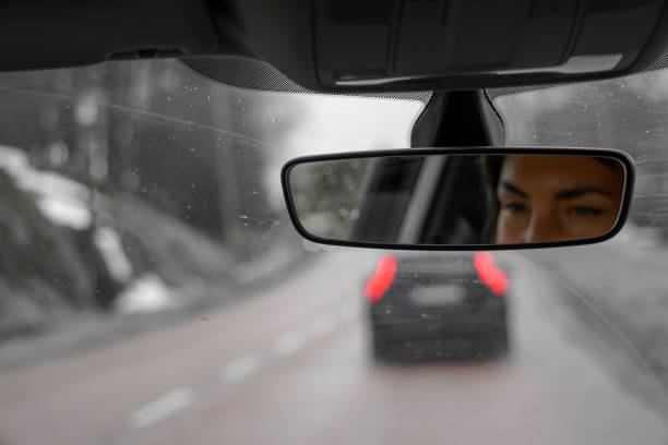 Free Stock Photo of Reflection in rearview mirror showing two people ...