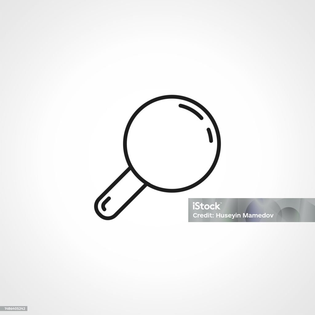 Magnifying Glass Line Icon Magnifying Glass Outline Icon Stock Illustration Download Image Now