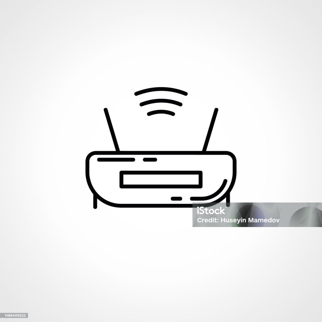 Wireless Router Line Icon Wifi Router Outline Icon Stock Illustration ... Wireless Router Line Icon Wifi Router Outline Icon Stock Illustration ...