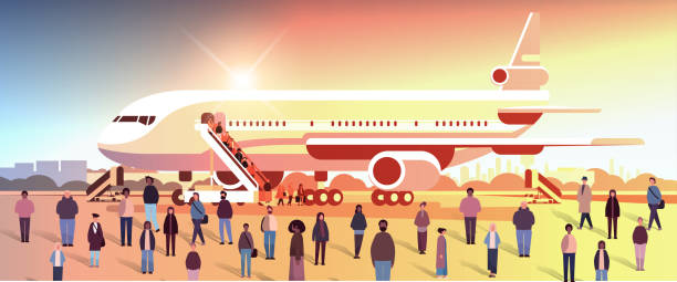 Free Stock Photo of Group of People Standing Next to an Airplane ...