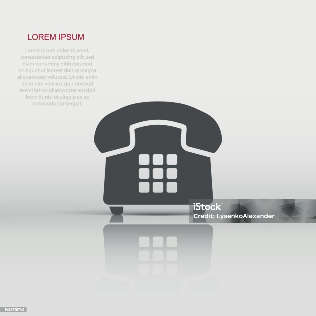 Vektortelefonsymbol Im Flachen Stil Piktogramm Der Illustration Des ... Vektortelefonsymbol Im Flachen Stil Piktogramm Der Illustration Des ...