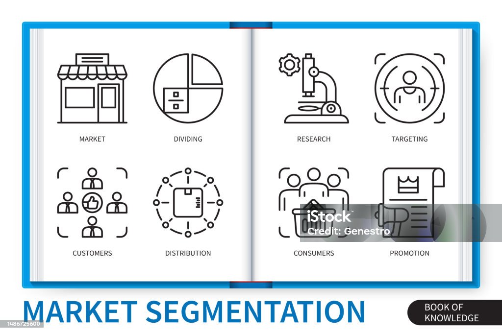 Market Segmentation Infographics Linear Icons Collection Stock ... Market Segmentation Infographics Linear Icons Collection Stock ...