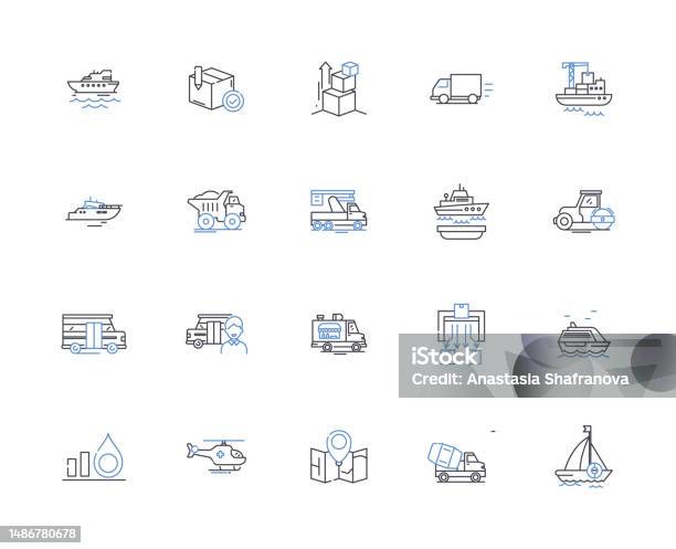 Collection Dicônes De Lignes De Trafic Congestion Embouteillage
