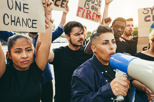 Multigenerational People Protest Against Climate Change Crowd Doing ... Multigenerational People Protest Against Climate Change Crowd Doing ...