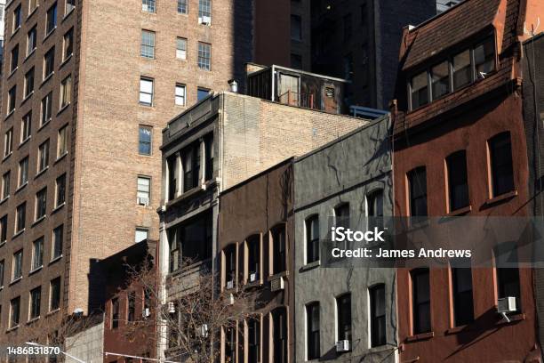 Deretan Bangunan Tua Berwarnawarni Di Murray Hill Di Midtown Manhattan