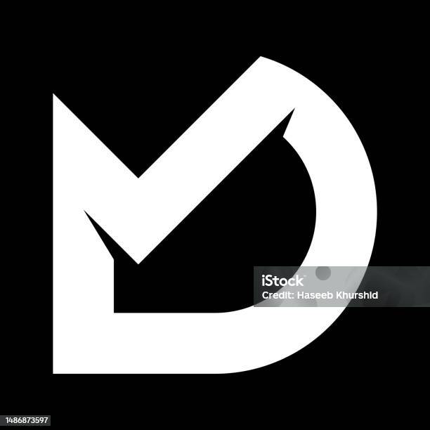 Logo Dm Minimal Icône Dune Lettre Dm Sur Fond De Luxe Idée De Logo