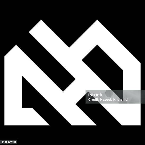 Logo Hm Minimal Icône Dune Lettre Mh Sur Fond Luxueux Idée De Logo