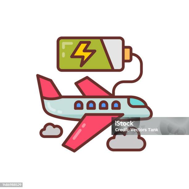 Icône Electric Aviation En Vecteur Logotype Vecteurs Libres De Droits