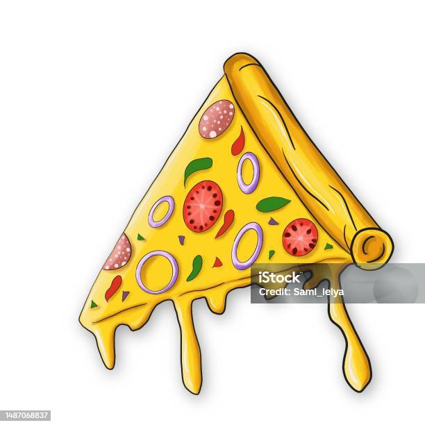 Ilustrasi Irisan Pizza Sepotong Pizza Cerah Untuk Mengiklankan Restoran ... Ilustrasi Irisan Pizza Sepotong Pizza Cerah Untuk Mengiklankan Restoran ...