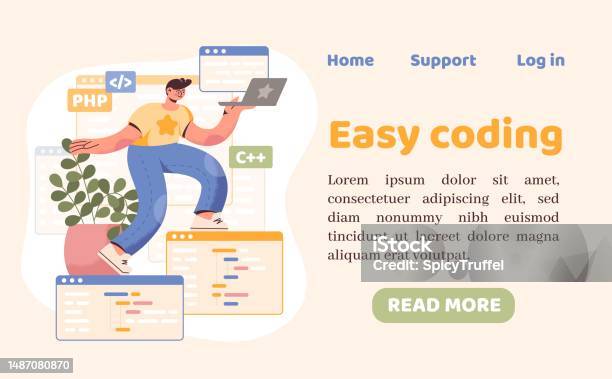 Computer Programming Pc Coding Landing Programmer Or Developer Education Classes Web Technology