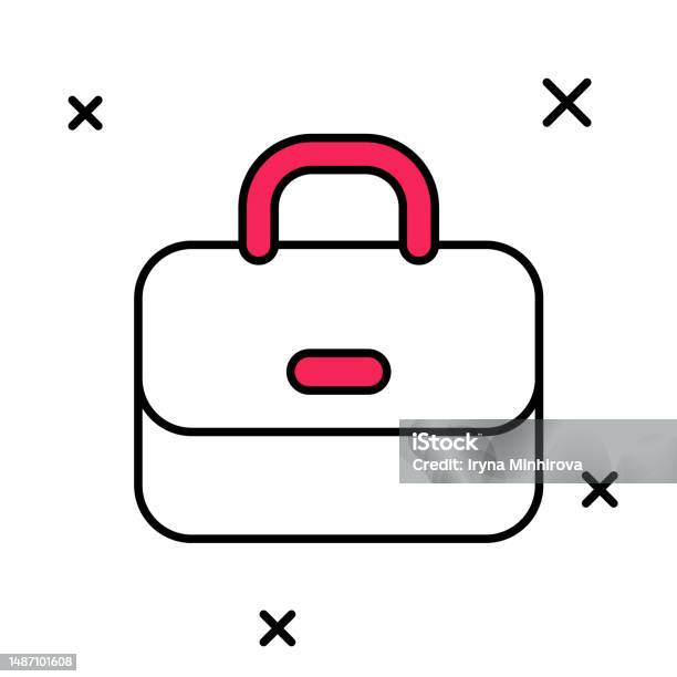 Contour Rempli Icône Portedocuments Isolée Sur Fond Blanc Panneau