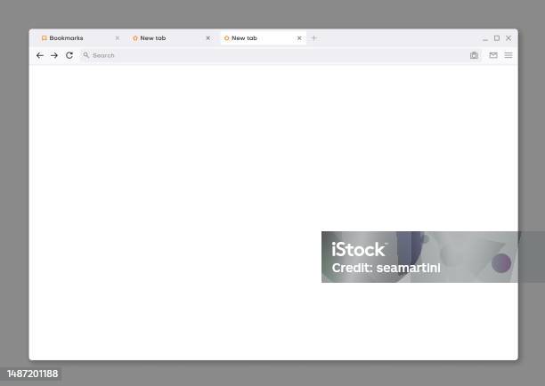 Halaman Mockup Antarmuka Jendela Browser Web Internet Ilustrasi Stok