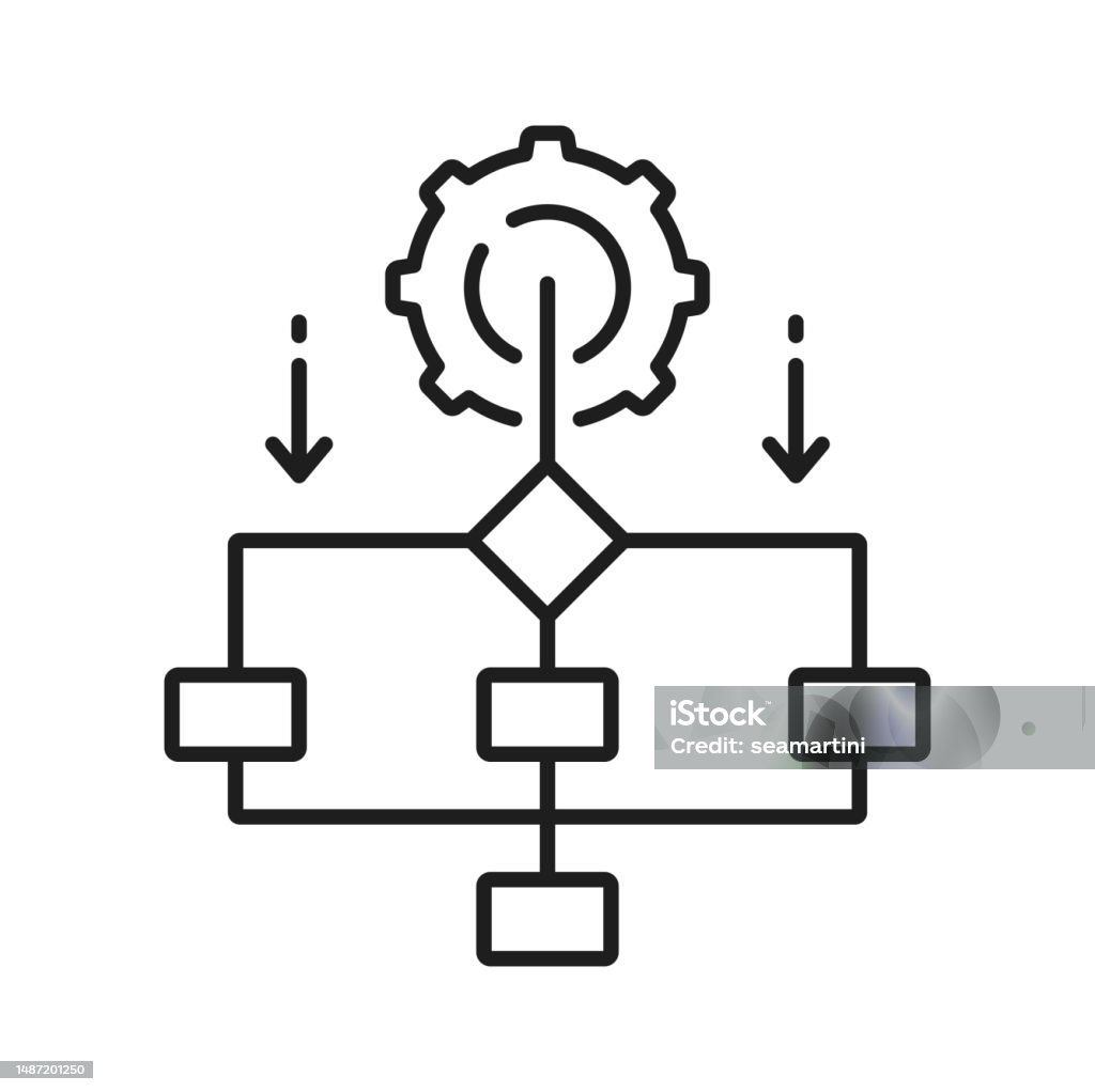Moving Files Into Folders Automatic Sorting Icon Stock Illustration Download Image Now