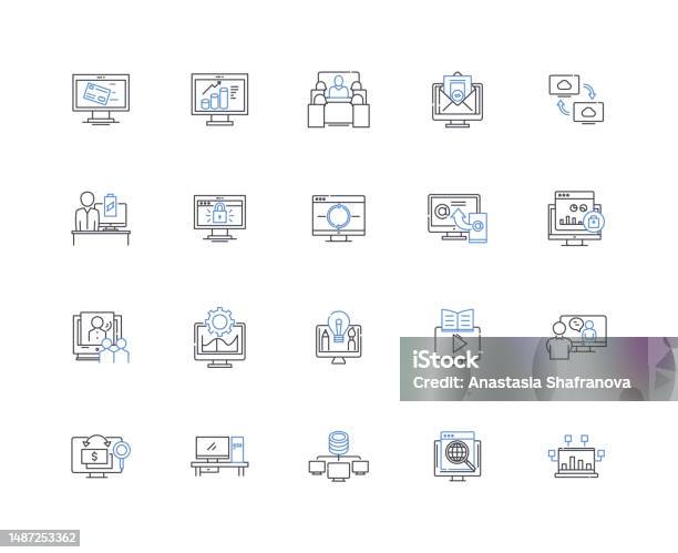 Robotics Engineering Line Icons Collection Automation Mechanics ... Robotics Engineering Line Icons Collection Automation Mechanics ...