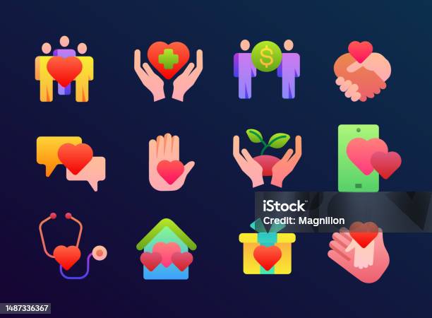 Charity Flat Gradient Icons Set Stock Illustration - Download Image Now ... Charity Flat Gradient Icons Set Stock Illustration - Download Image Now ...
