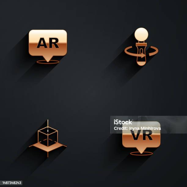 Set Augmented Reality Ar Vr Controller Game 3d Modeling And Virtual