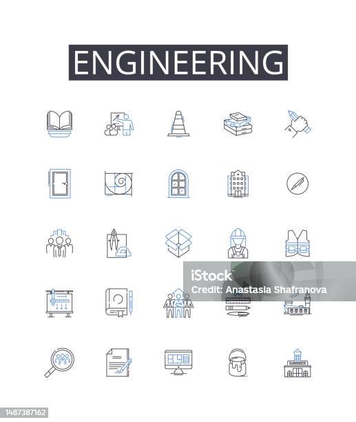 Engineering Line Icons Collection Standardization Consistency Unity Synchronization Integration