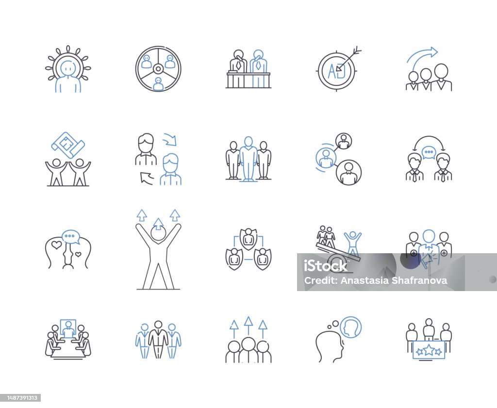 Resource Allocation Line Icons Collection Allocation Budgeting