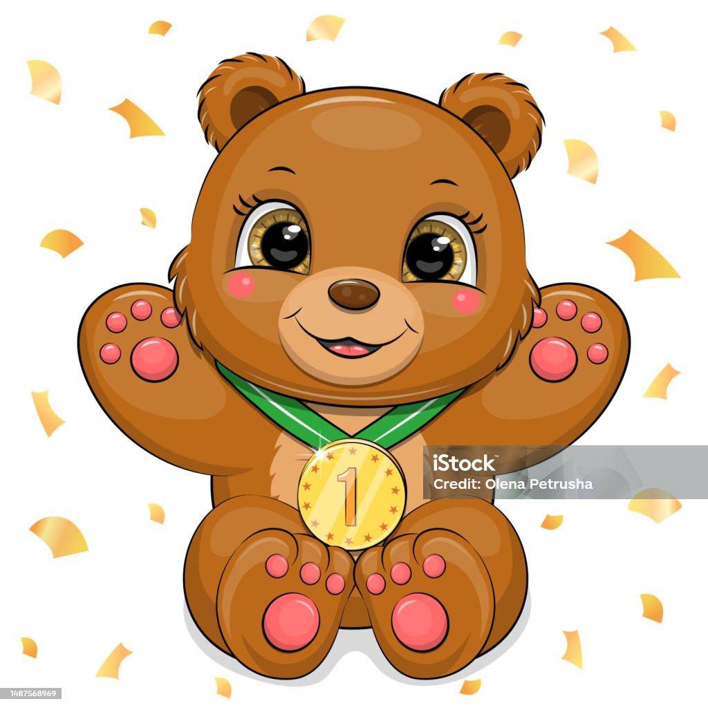 Beruang Coklat Kartun Lucu Dengan Medali Ilustrasi Stok - Unduh Gambar ... Beruang Coklat Kartun Lucu Dengan Medali Ilustrasi Stok - Unduh Gambar ...
