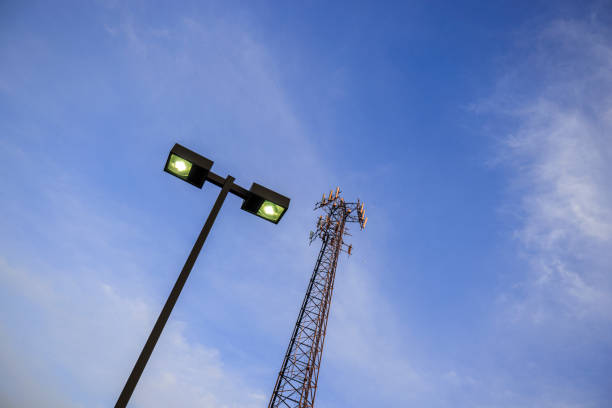Free Stock Photo of Telephone Pole With Street Light Background ...