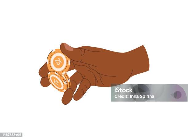 Bermain Chip Di Tangan Ilustrasi Datar Trik Dengan Chip Pemain Berkulit ... Bermain Chip Di Tangan Ilustrasi Datar Trik Dengan Chip Pemain Berkulit ...