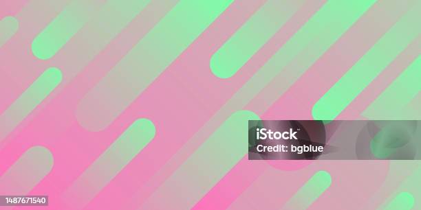 Desain Abstrak Dengan Bentuk Geometris Trendy Pink Gradient Ilustrasi