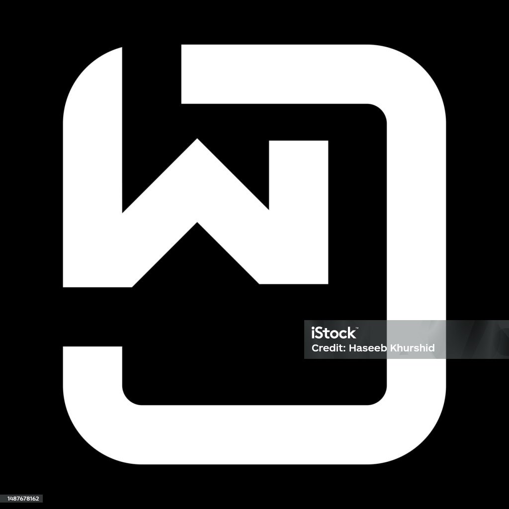 Logo Wd Minimal Icône Dune Lettre Dw Sur Fond De Luxe Idée De Logo