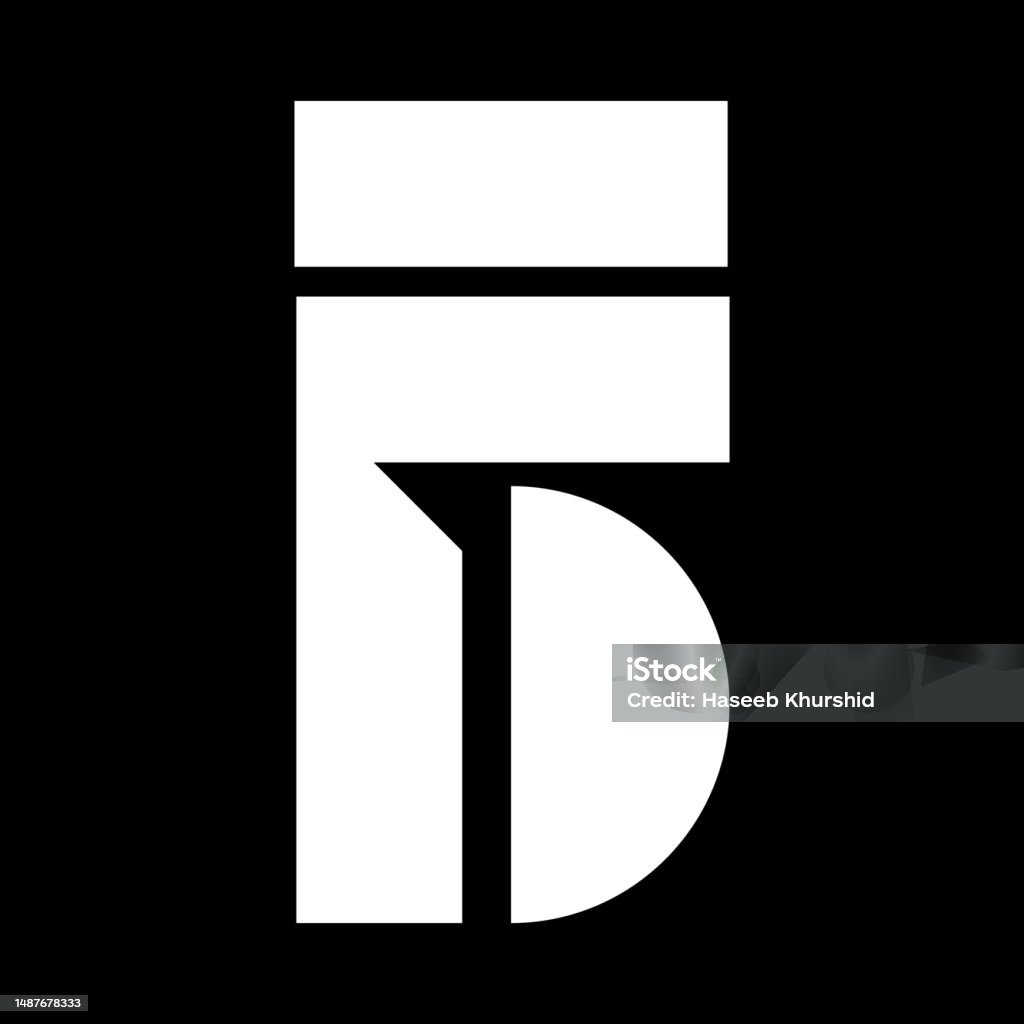 Logo Df Minimal Icône Dune Lettre Df Sur Fond De Luxe Idée De Logo