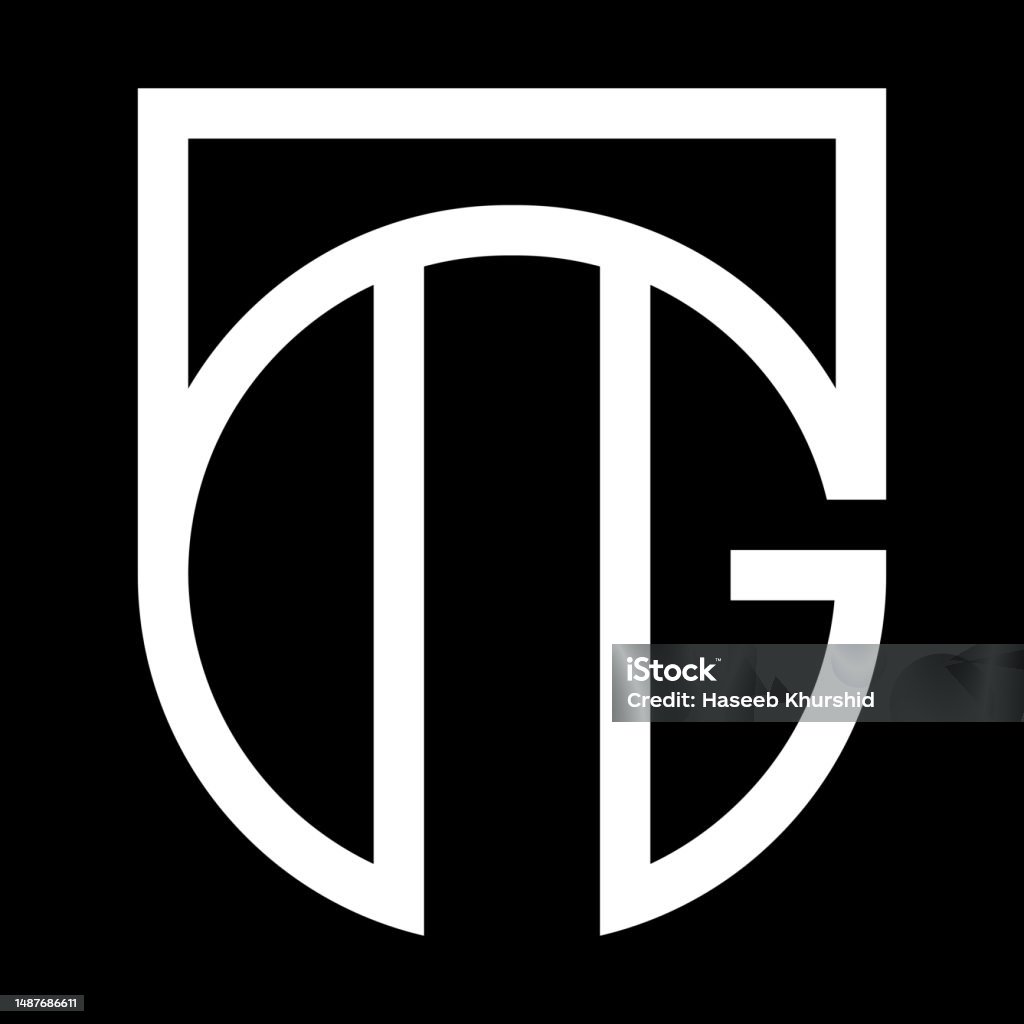 Logo Gt Minimal Icône Dune Lettre Tg Sur Fond De Luxe Idée De Logo